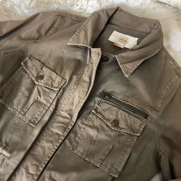 J. Crew | Jackets & Coats | J Crew Classic Twill Chino Utility Jacket ...
